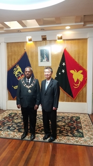 Presentation of Letters of Credence to Governor General Sir Bob Dadae ...